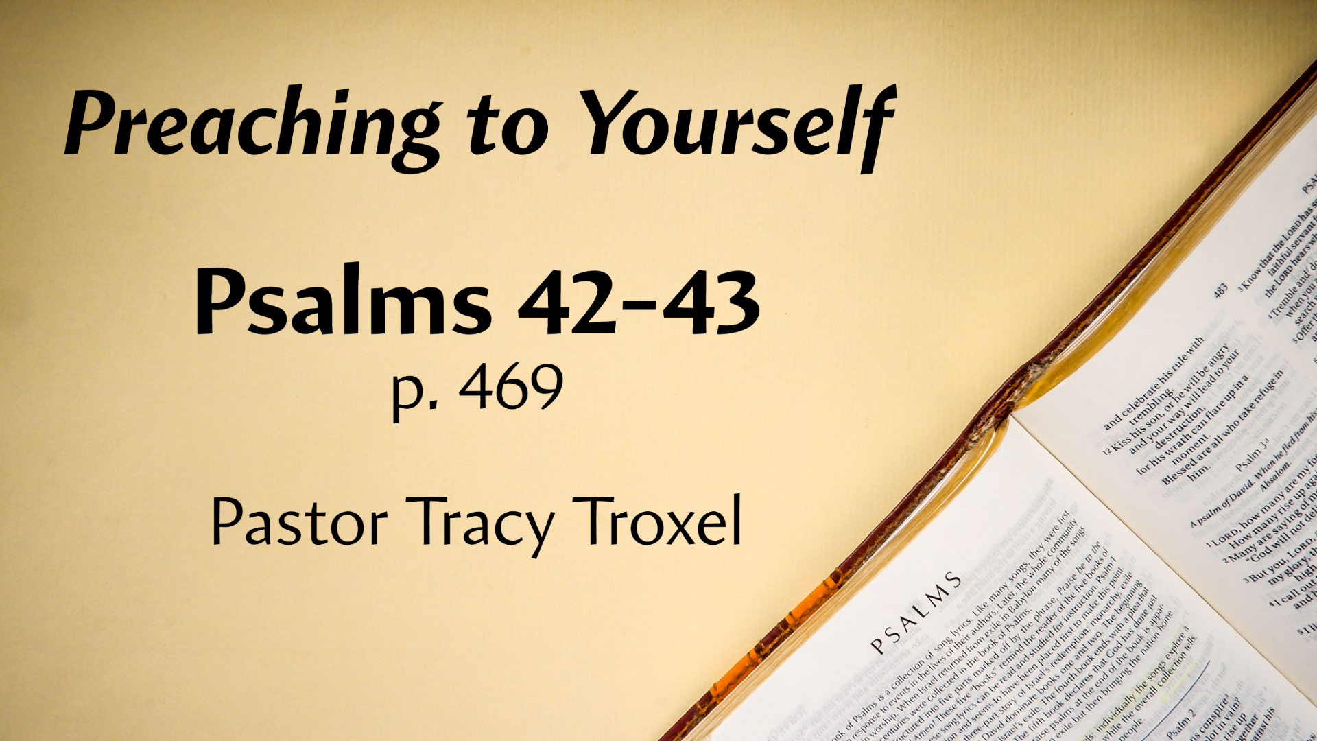 Preaching to Yourself | Stone Hill Church of Princeton